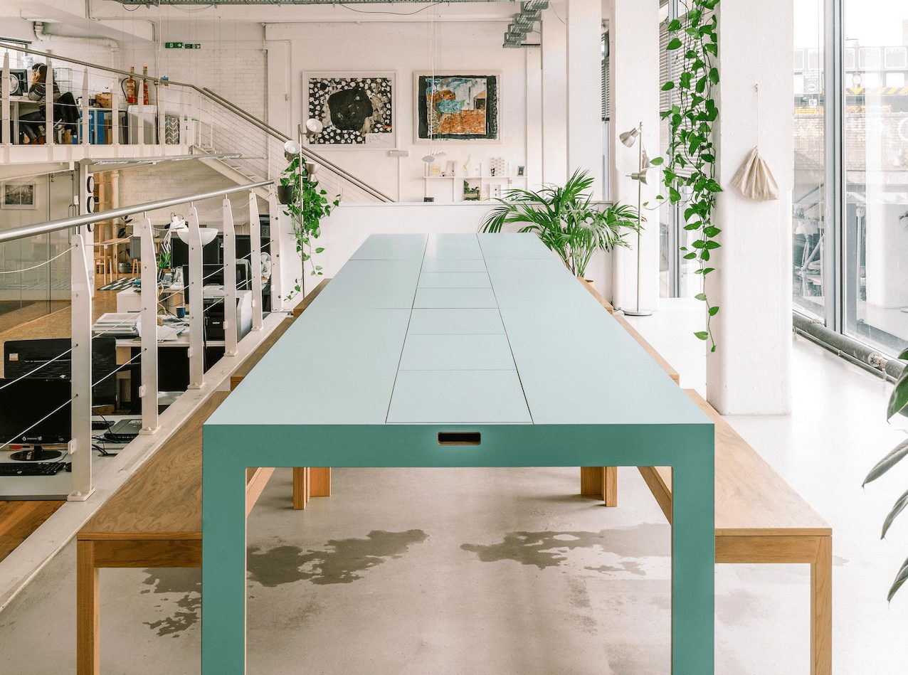 Jon Grant London's 6-metre hot-desking table is made for both ...