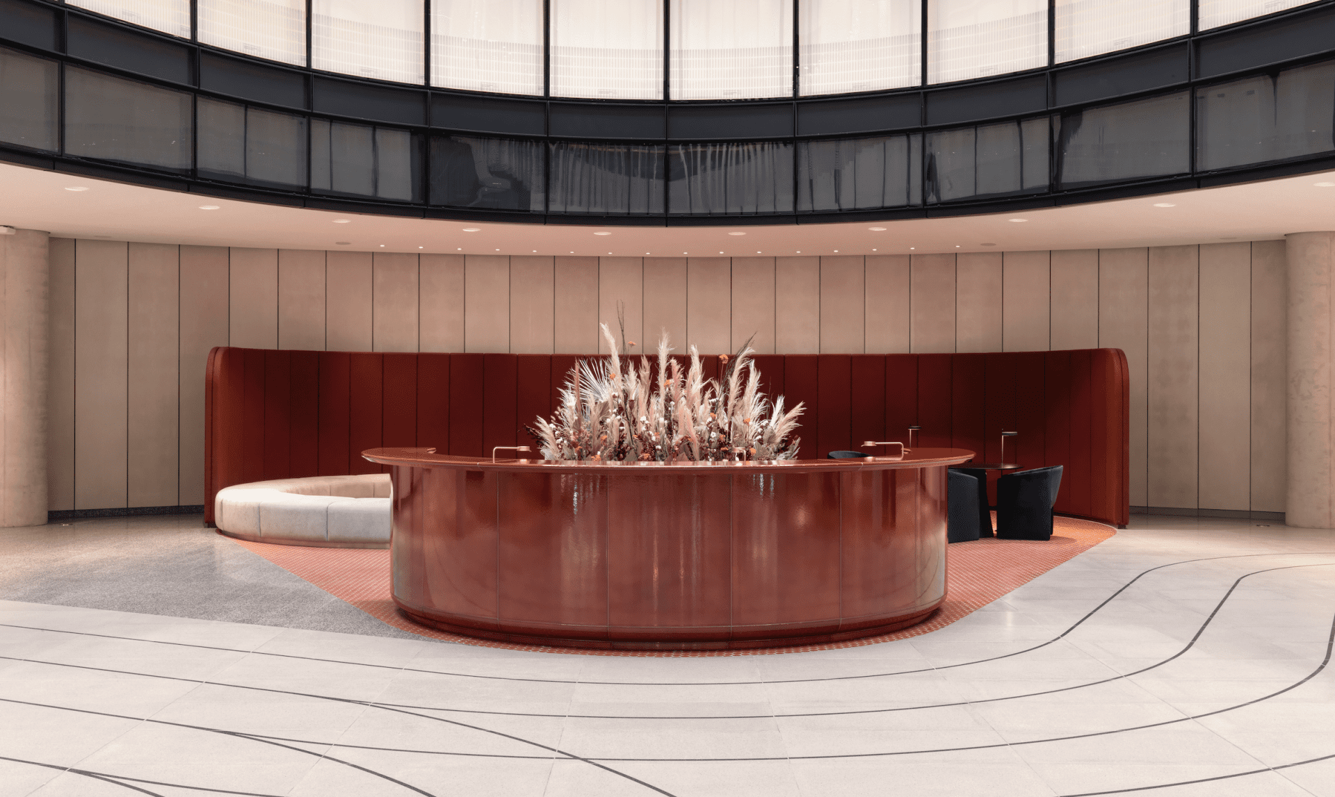 Universal Design Studio combines textured materials and local artwork ...