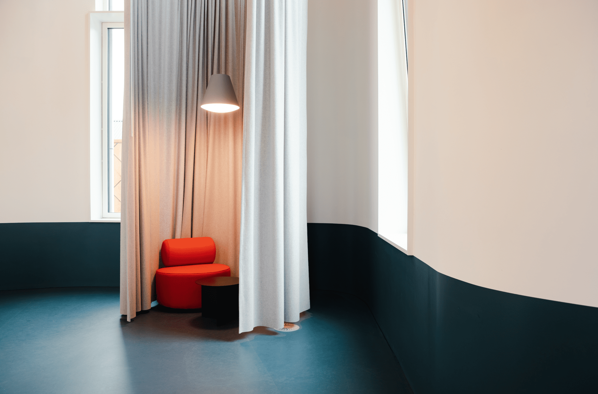 Universal Design Studio combines textured materials and local artwork ...