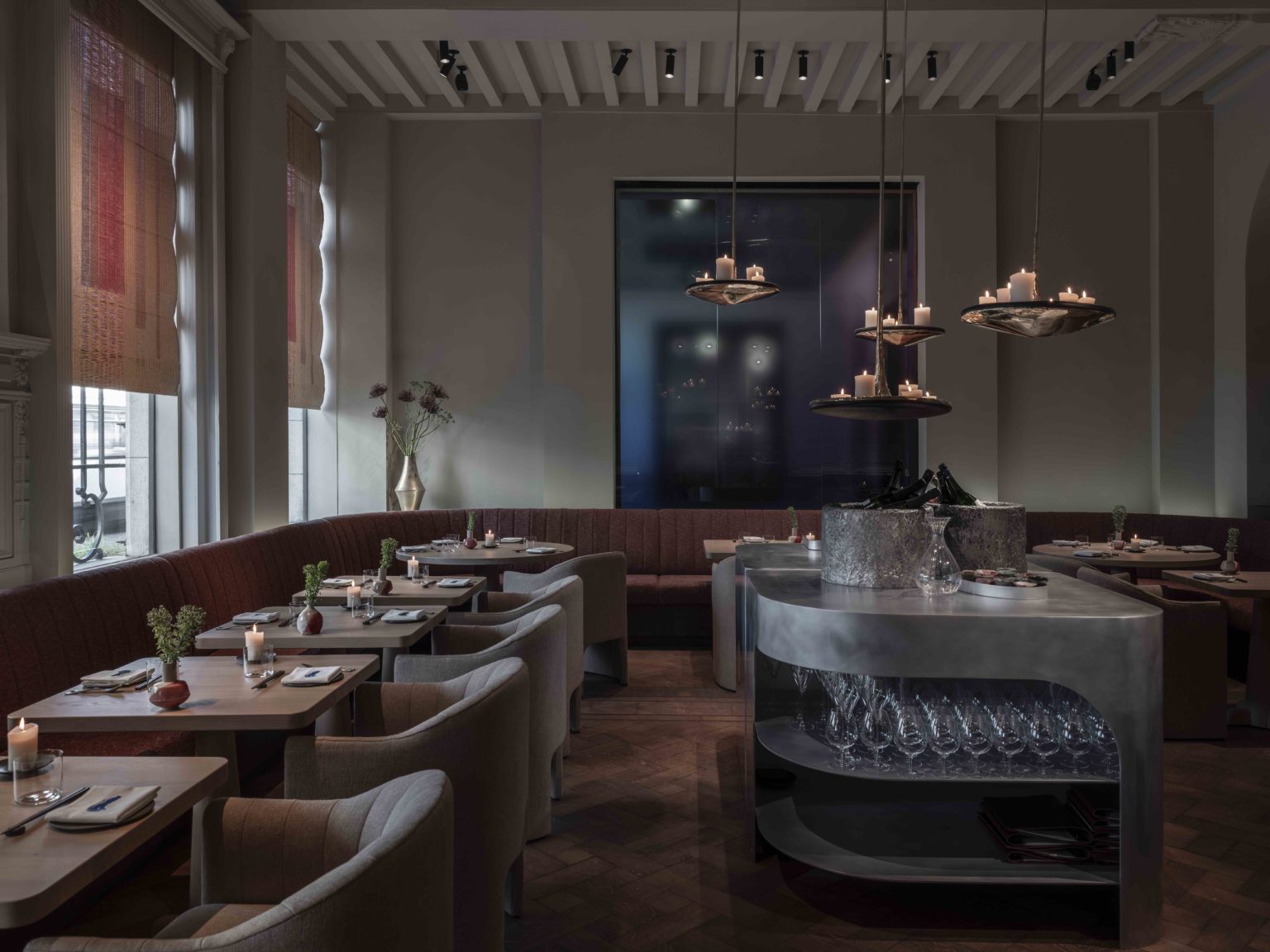 The Duality of Grandeur: Blueness restaurant designed by Danish Studio ...